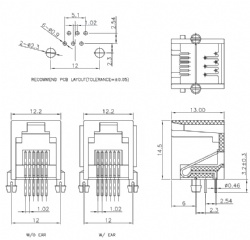 Modular Jack RJ12 6P6C